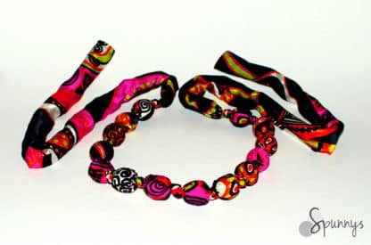 How to make beautiful Fabric Covered Bead Necklaces - SPUNNYS