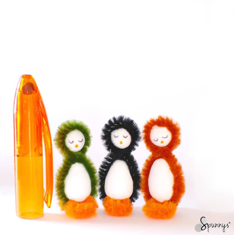 How to make Pipe Cleaner Penguins - SPUNNYS winter DIY Crafts