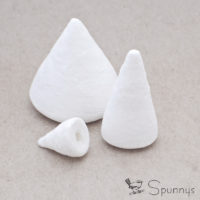 Spun Cotton Cones for Arts and Crafts - 4 sizes - SPUNNYS